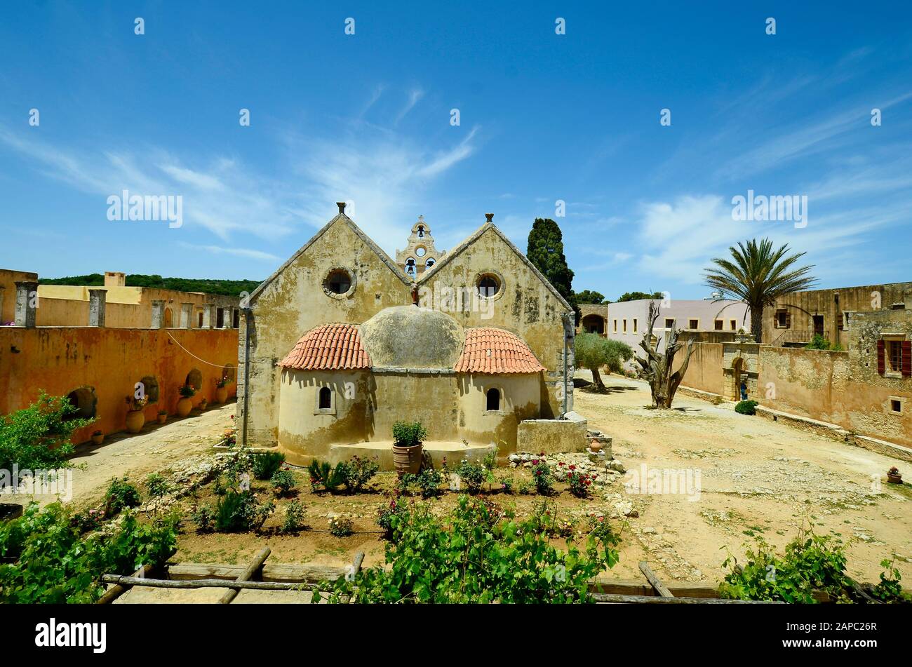 Greece, Arkadi monastery, a national sanctuary and memorial for Turkish ...