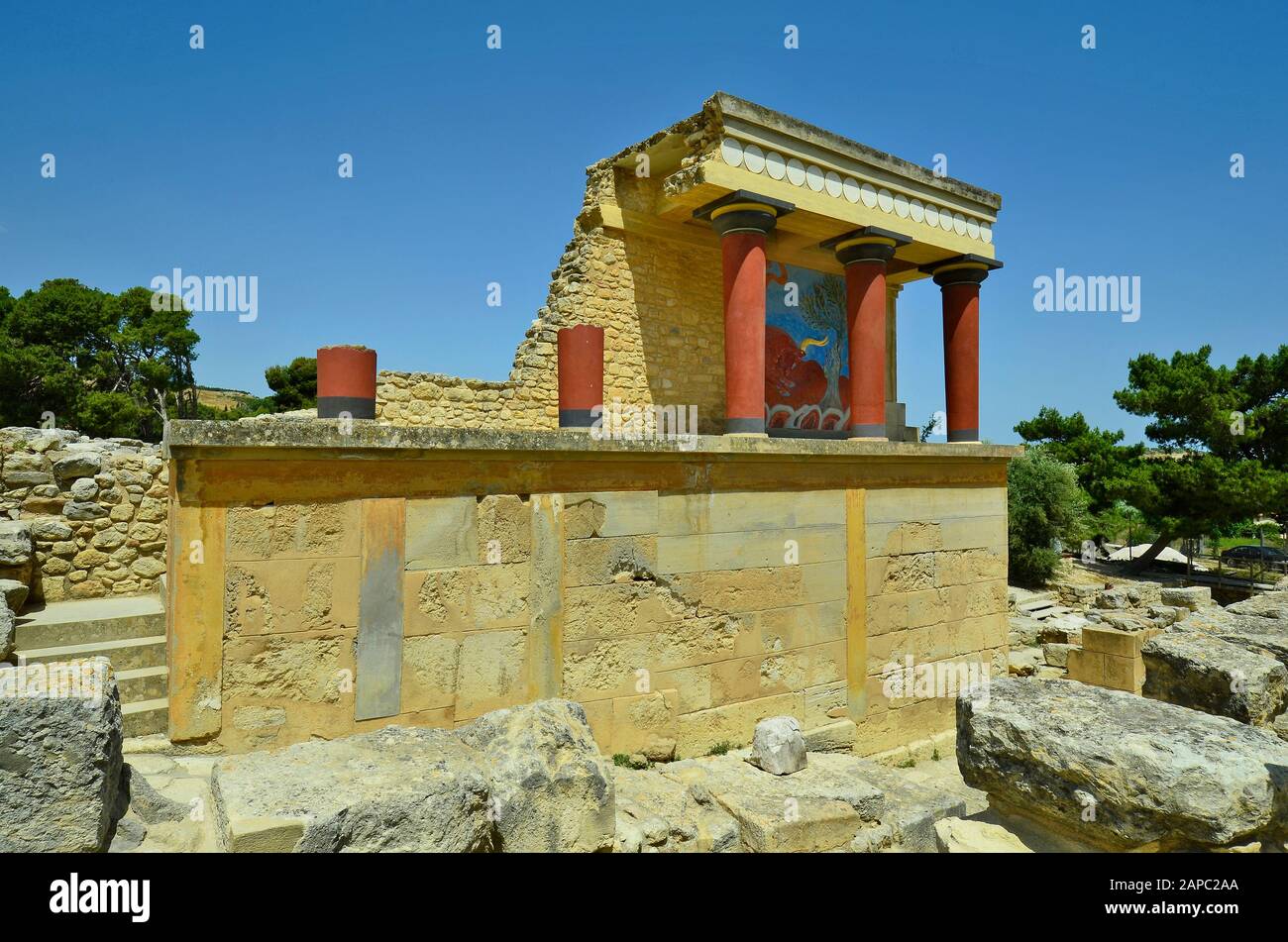 Greece, Crete, ancient Minoan palace in Knossos Stock Photo - Alamy