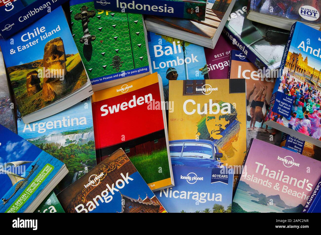 VIERSEN, GERMANY - AUGUST 13. 2019: Travel around the world - View on ...