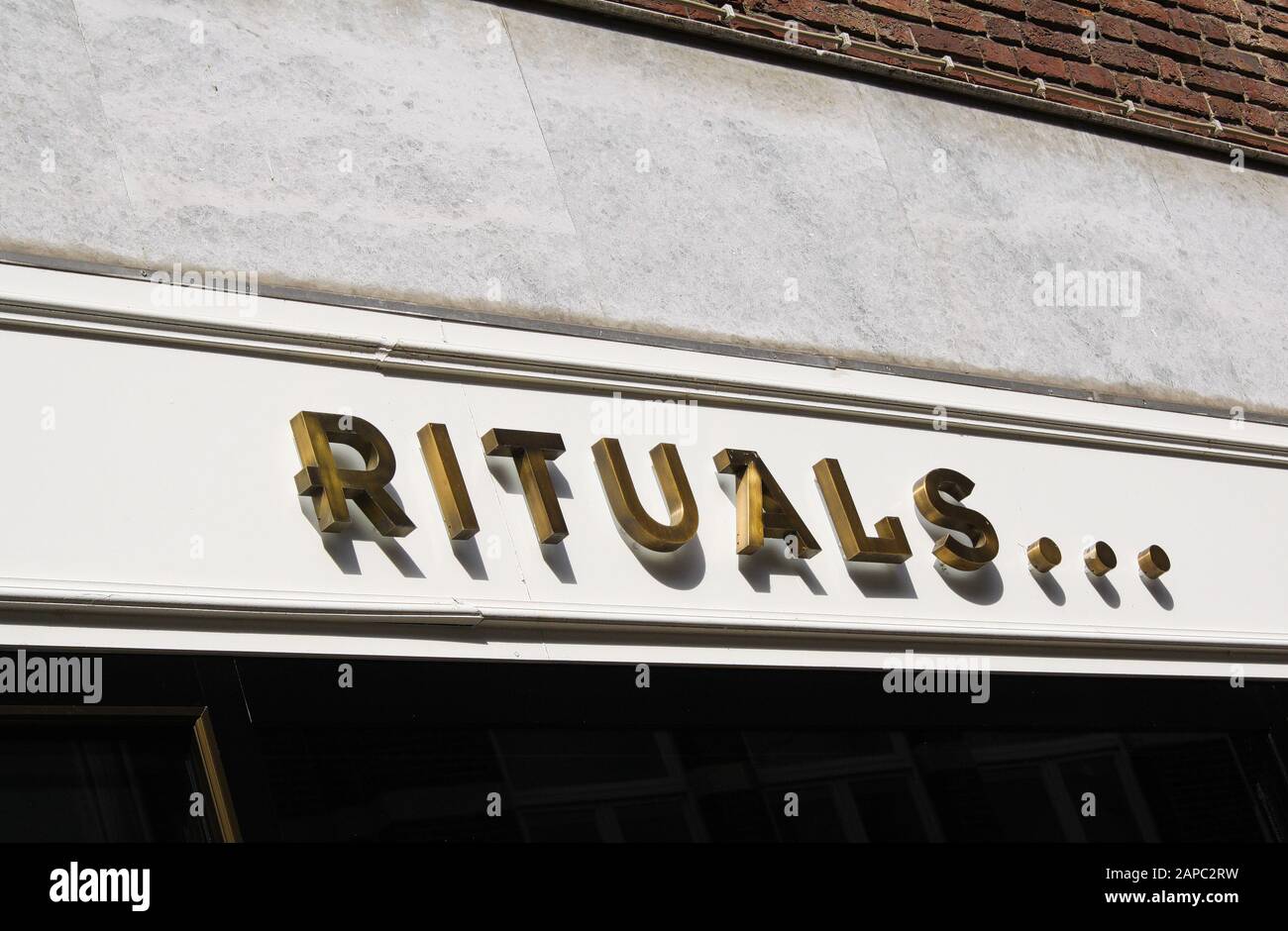 Rituals shop sign hi-res stock photography and images - Alamy
