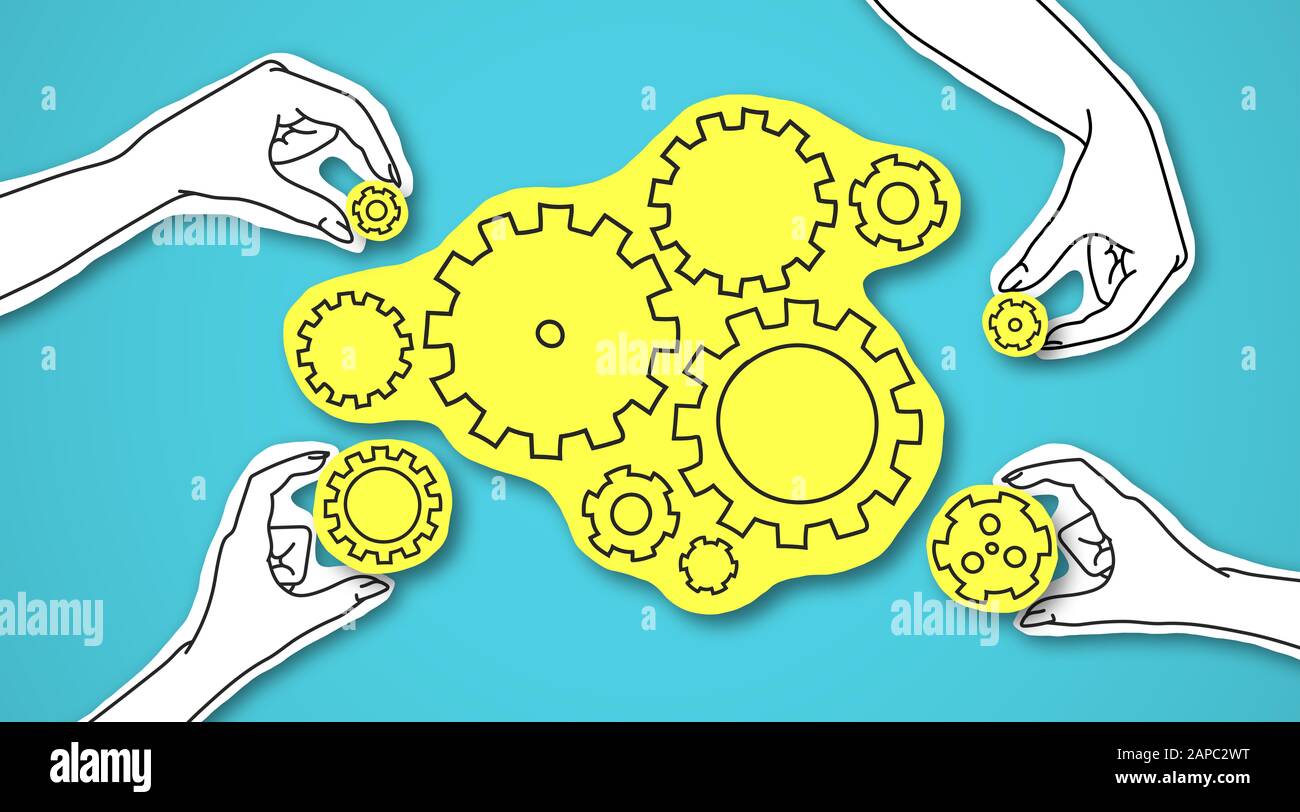 Symbol for cooperation hi-res stock photography and images - Alamy