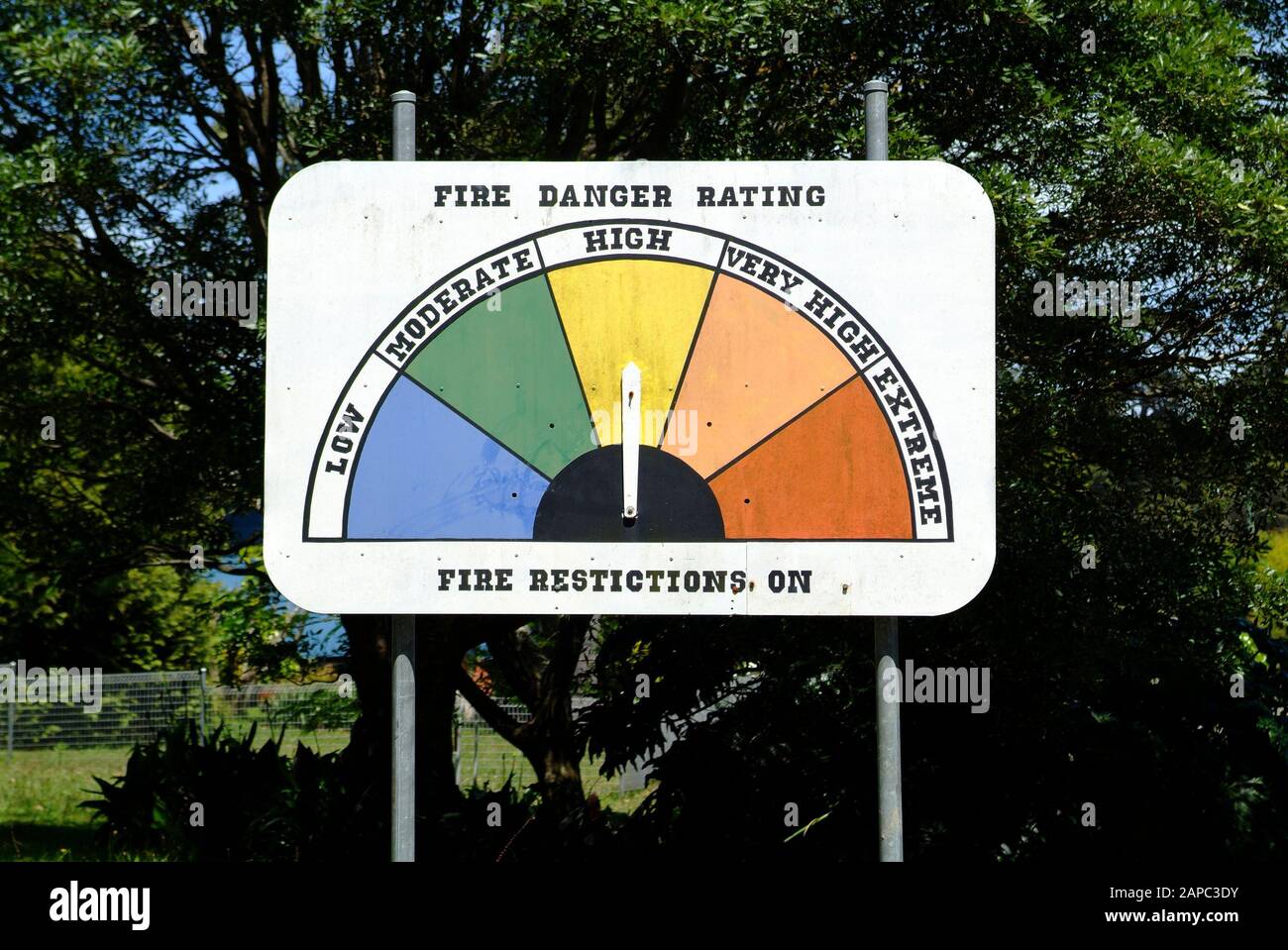 Fire danger rating sign hi-res stock photography and images - Alamy