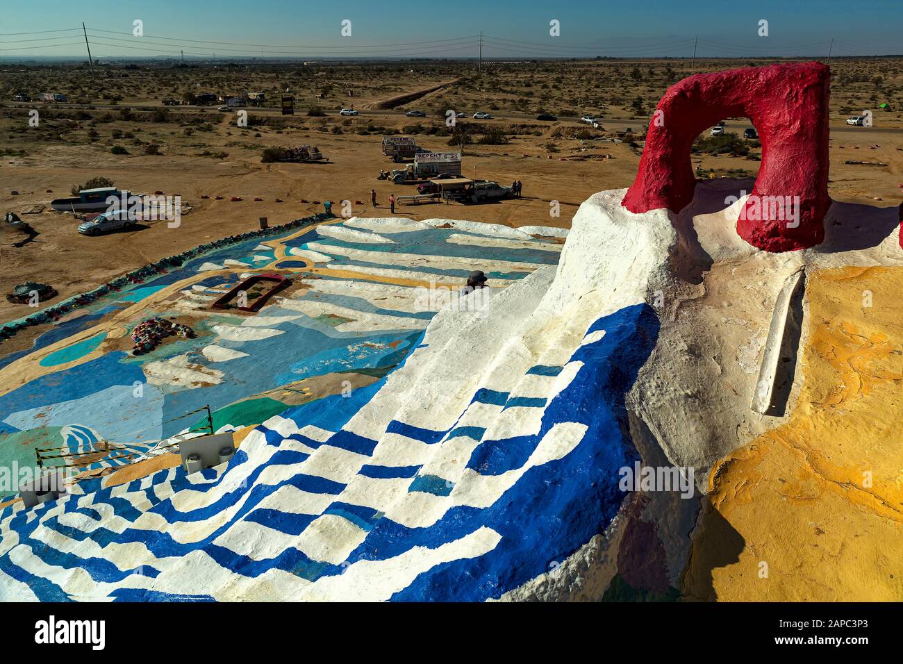 Salvation Mountain Niland California USA. Created by Leonard Knight ...