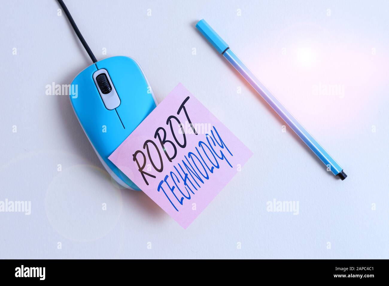 Writing note showing Robot Technology. Business concept for develop ...