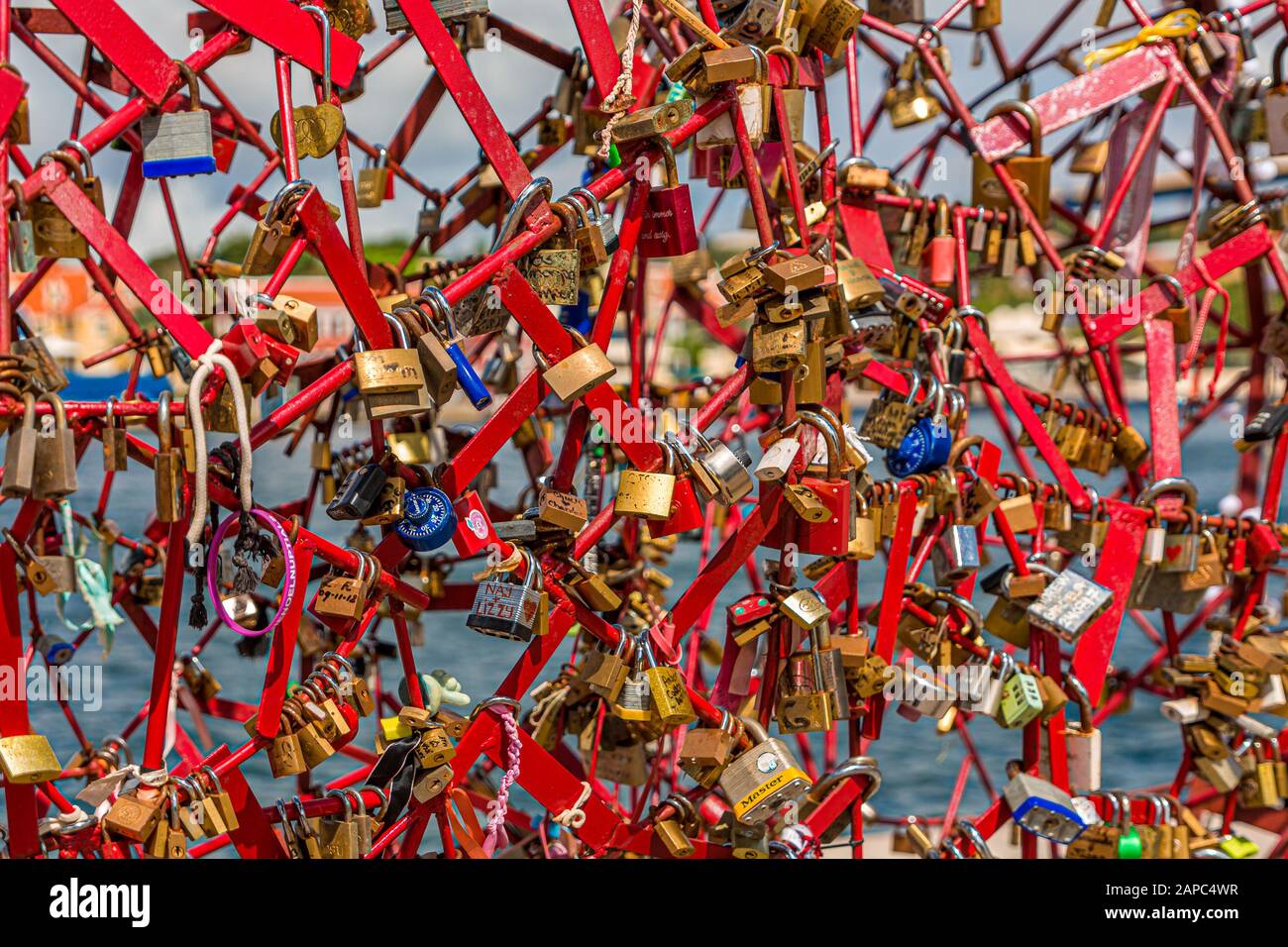 Love Locks in Curacao Stock Photo - Alamy