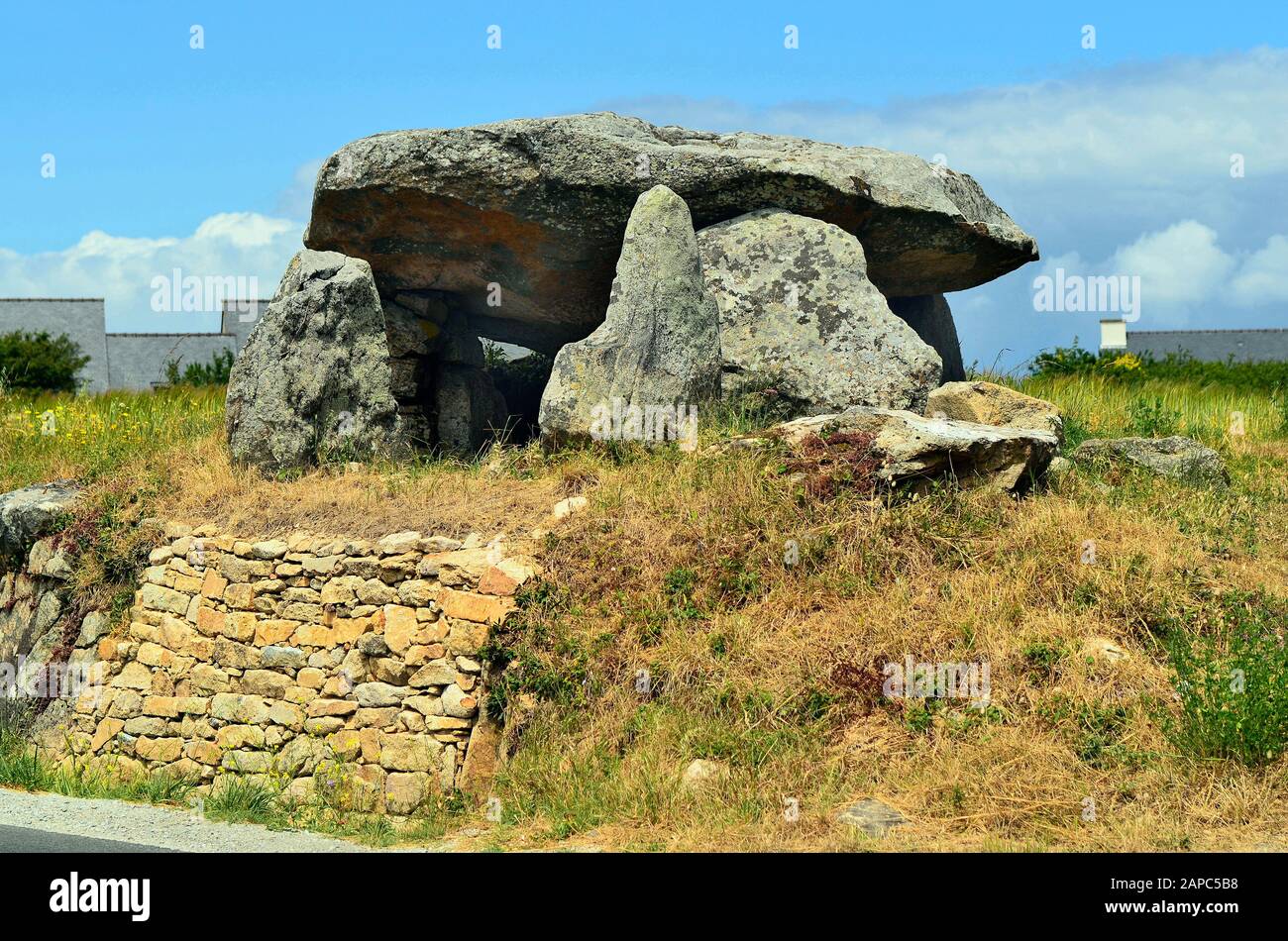 France, ancient dolmen in Carnac Stock Photo - Alamy