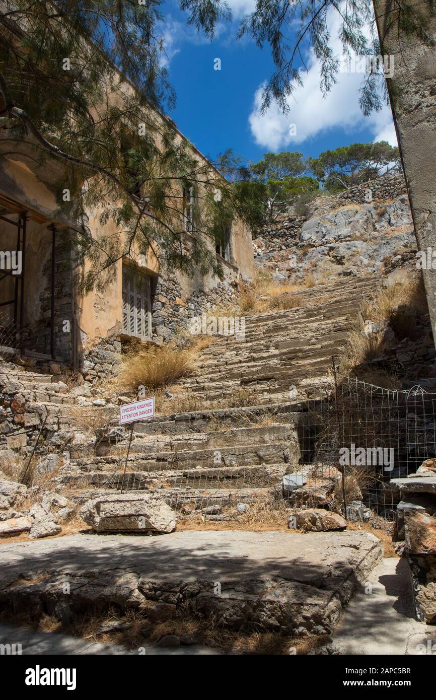 Spinalonga - a former leper colony - Crete, Greece Stock Photo - Alamy