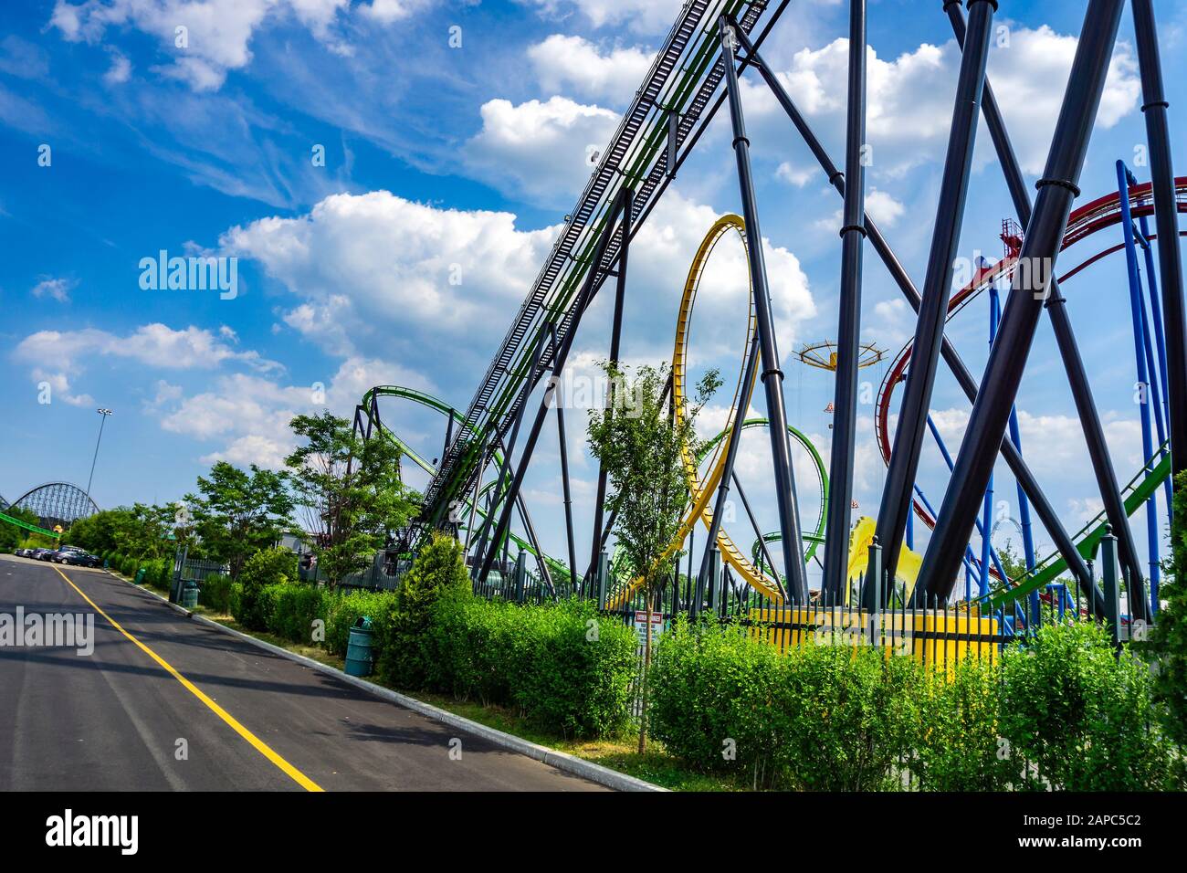Scenic View From The Famous Six Flags Great Adventure Amusement Park