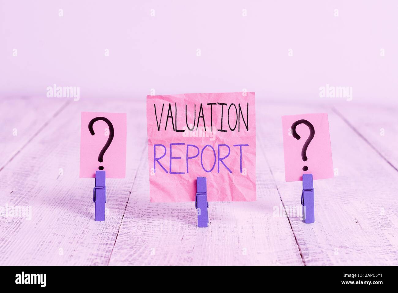 Handwriting Text Valuation Report Conceptual Photo Process Of Determining The Current Worth Of