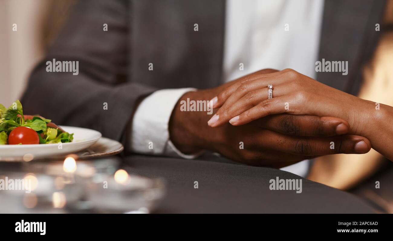 Couple in love getting engaged, close up Stock Photo - Alamy