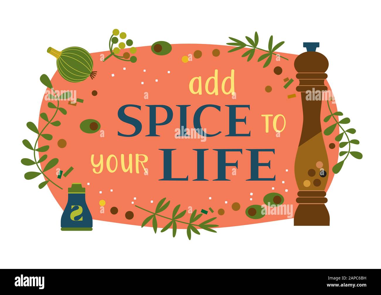 Add spice to life motivation quote vector poster Stock Vector Image ...