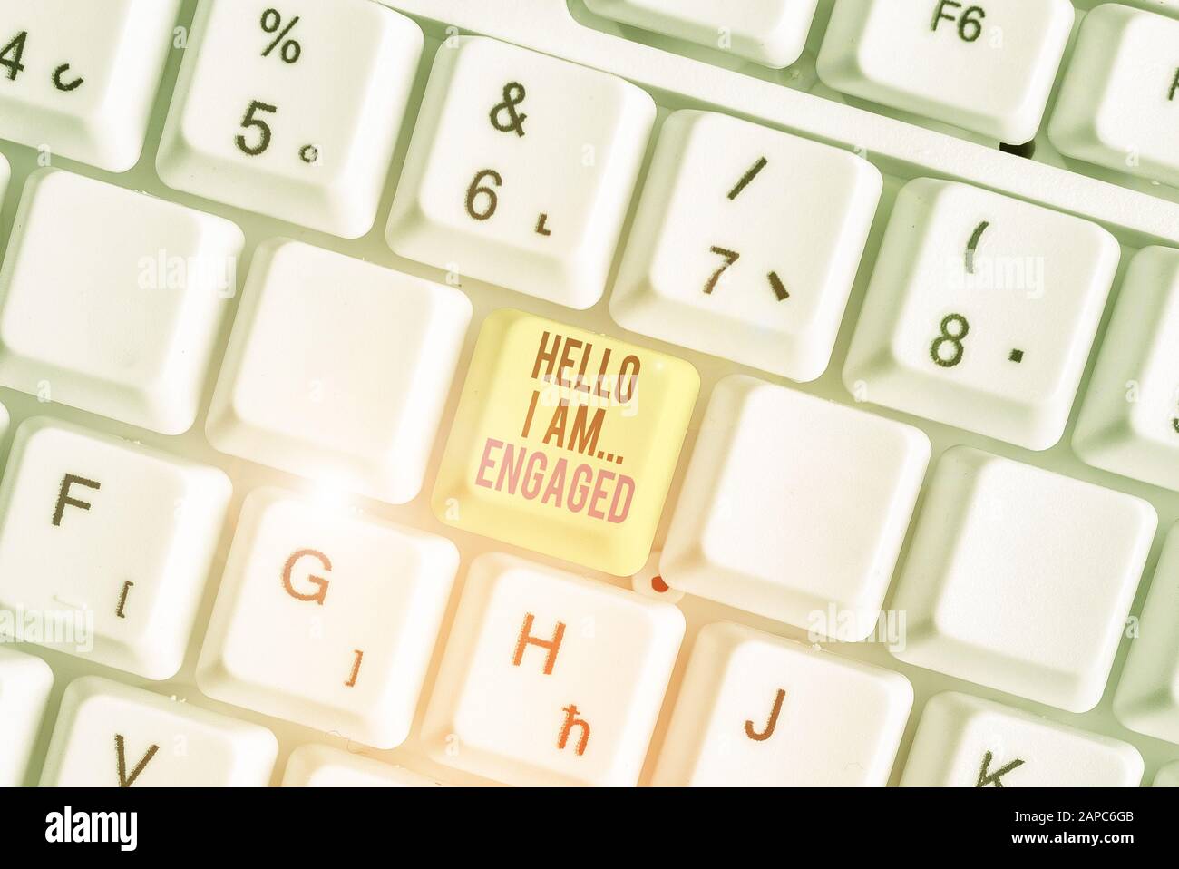 Conceptual hand writing showing Hello I Am... Engaged. Concept meaning ...