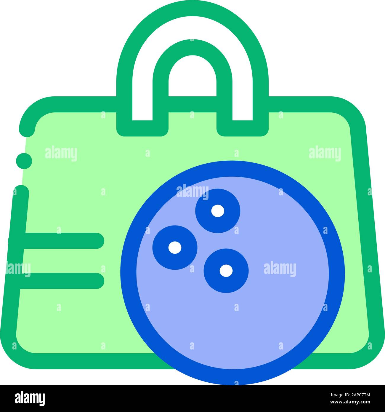 Bowling Ball Bag Icon Vector Outline Illustration Stock Vector Image ...