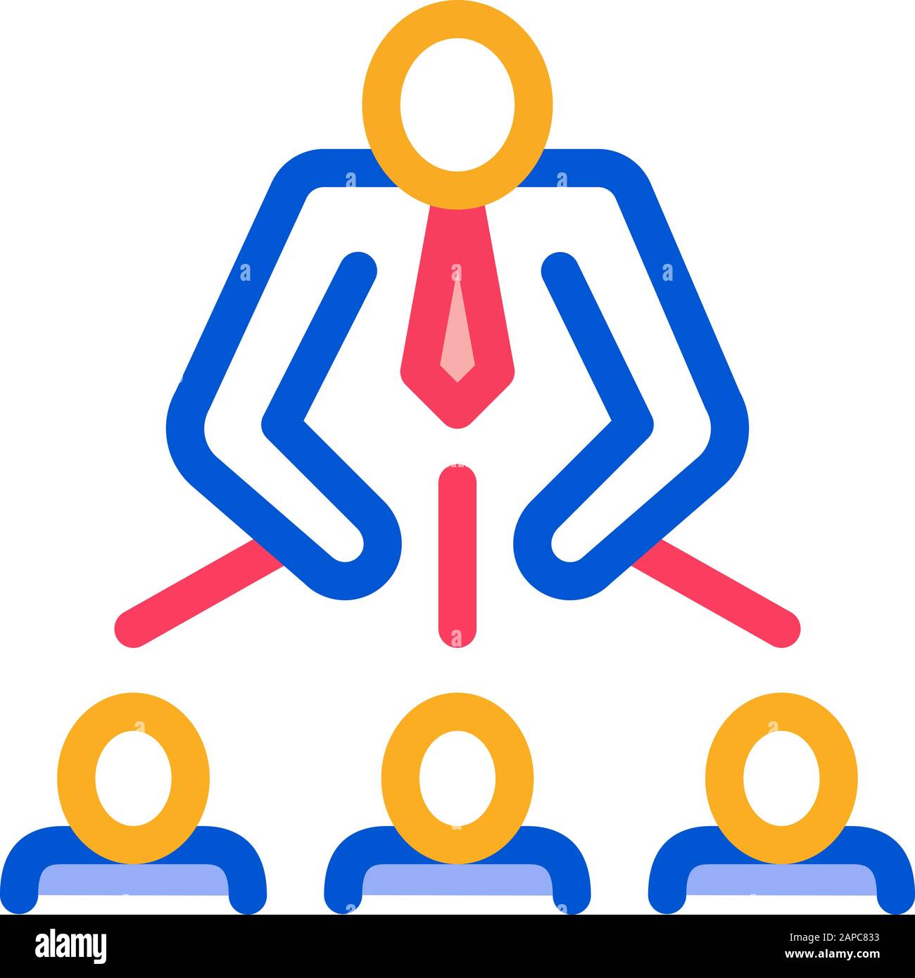 Man Leadership Icon Vector Outline Illustration Stock Vector Image ...