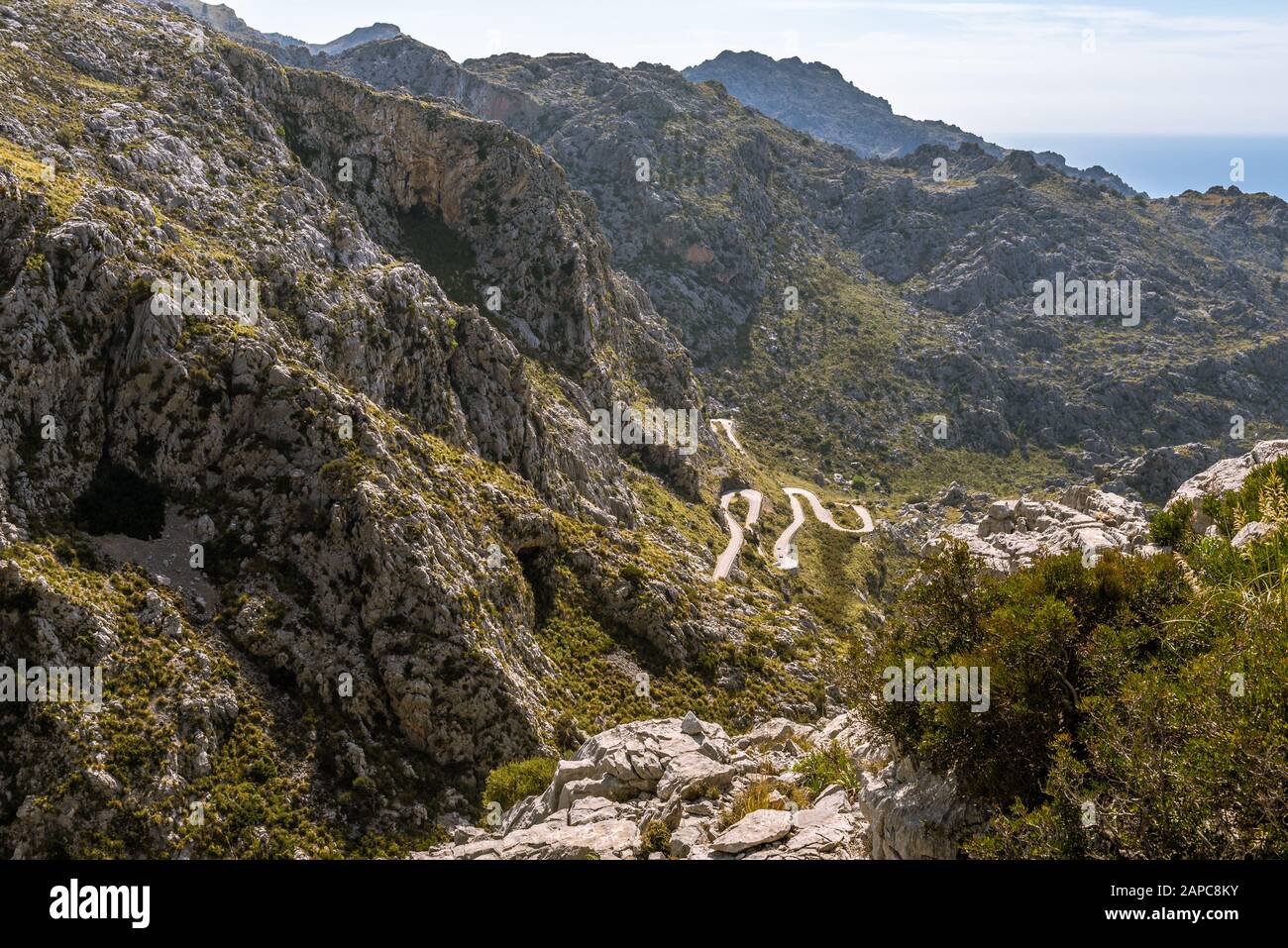 Mirador Coll dels Reis - mountain pass located on the northwest coast ...