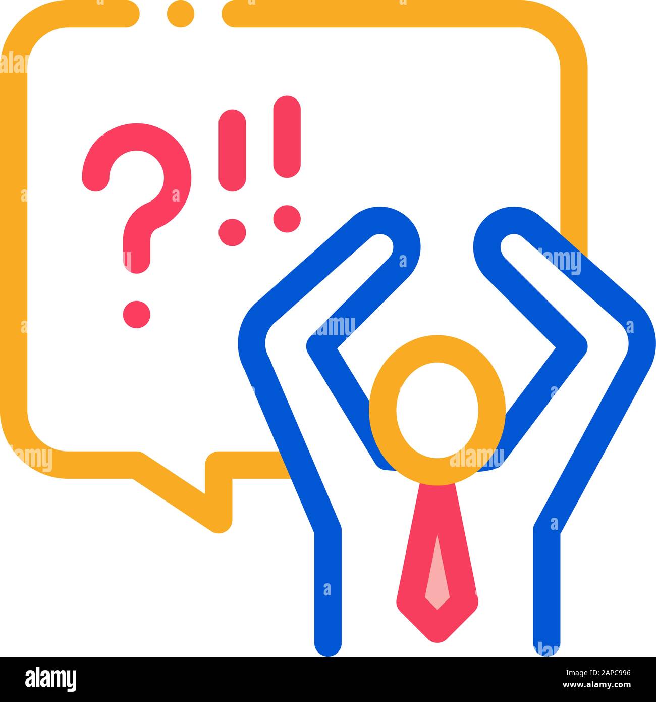 Outraged Human Icon Vector Outline Illustration Stock Vector Image ...