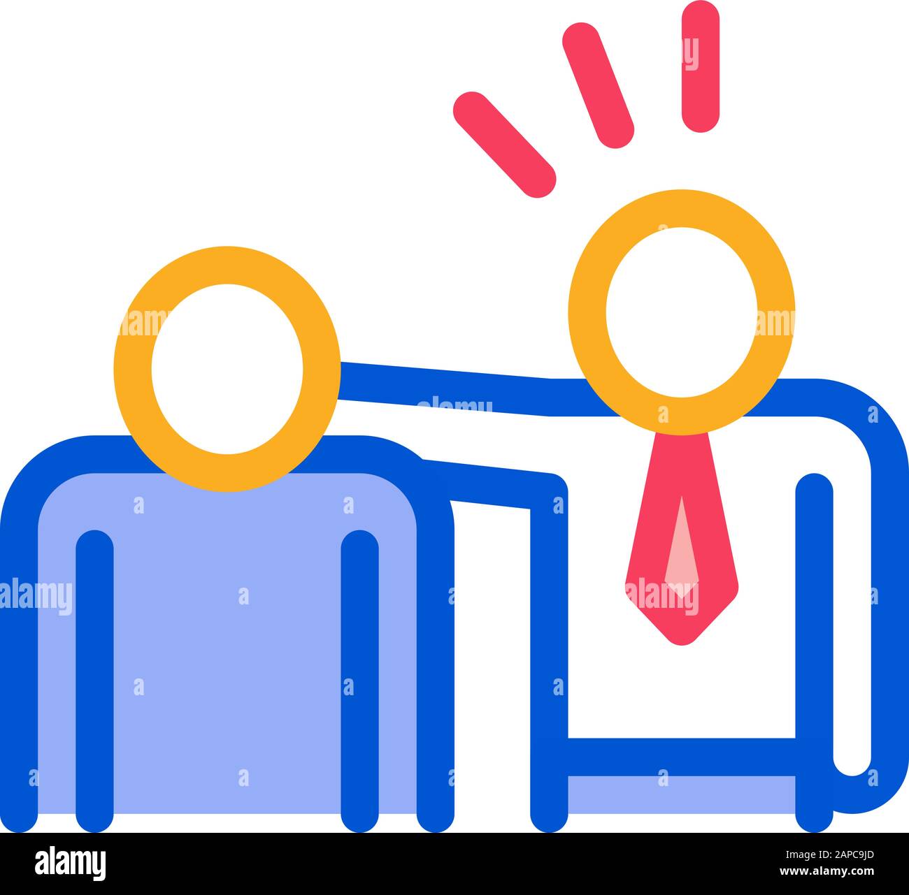 Man Pat Shoulder Icon Vector Outline Illustration Stock Vector Image ...