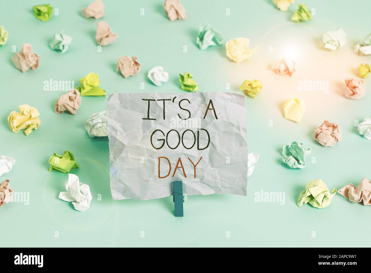 Writing note showing It s is A Good Day. Business concept for Happy ...