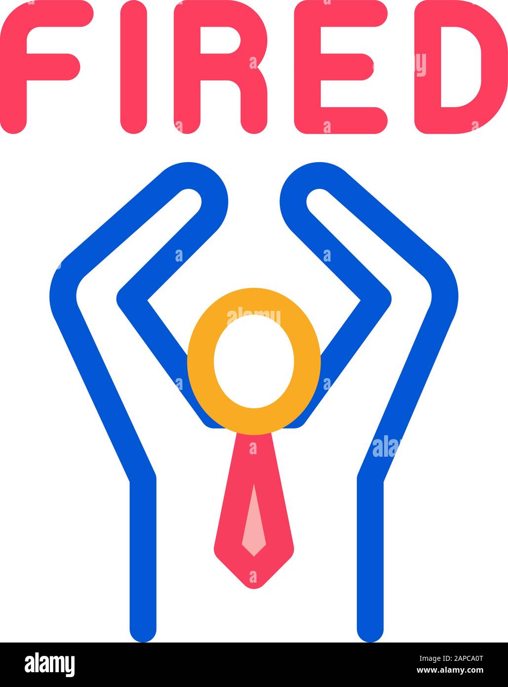 Fired Human Icon Vector Outline Illustration Stock Vector Image & Art ...