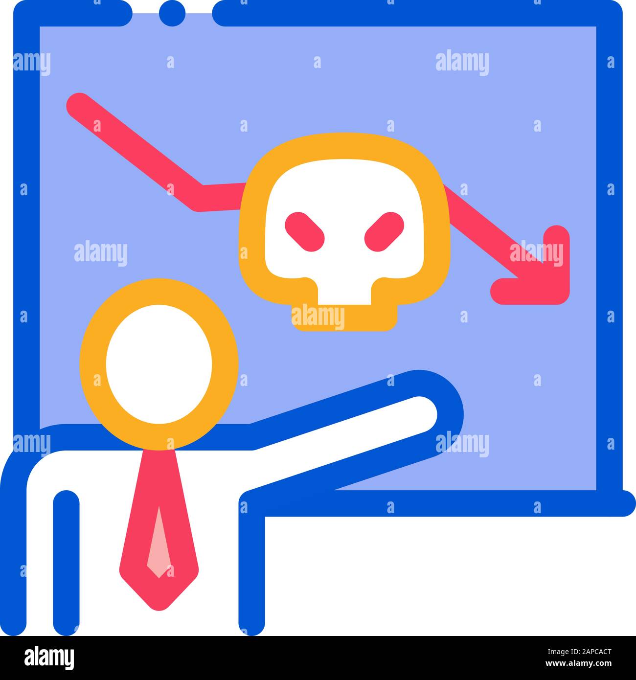Human Skull Board Icon Vector Outline Illustration Stock Vector Image ...