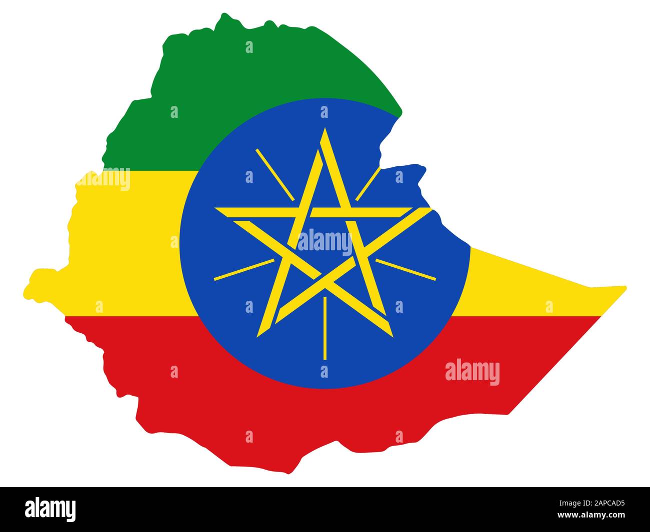 Ethiopia flag map hi-res stock photography and images - Alamy