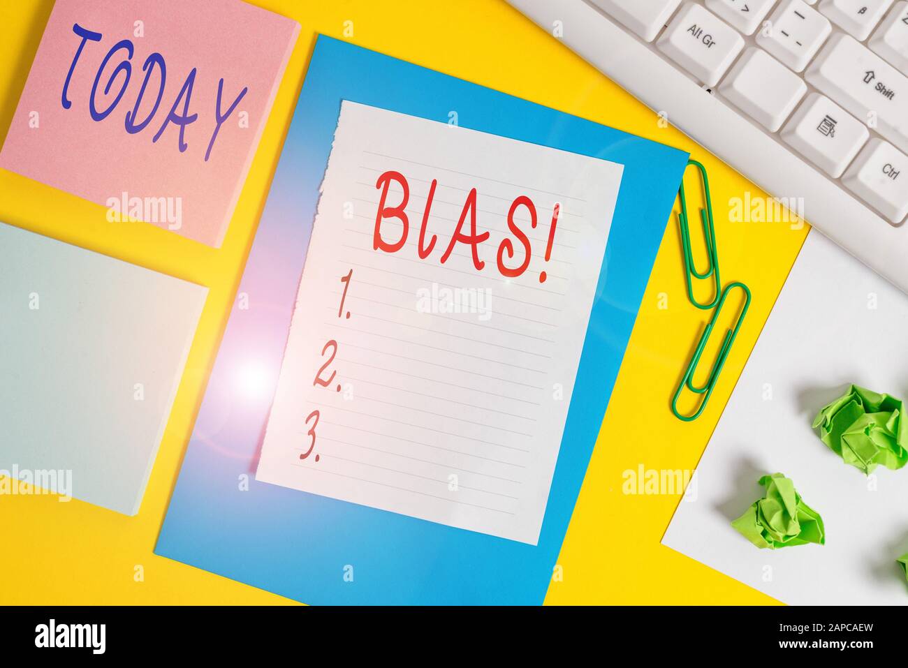 Handwriting text Bias. Conceptual photo inclination or prejudice for or ...