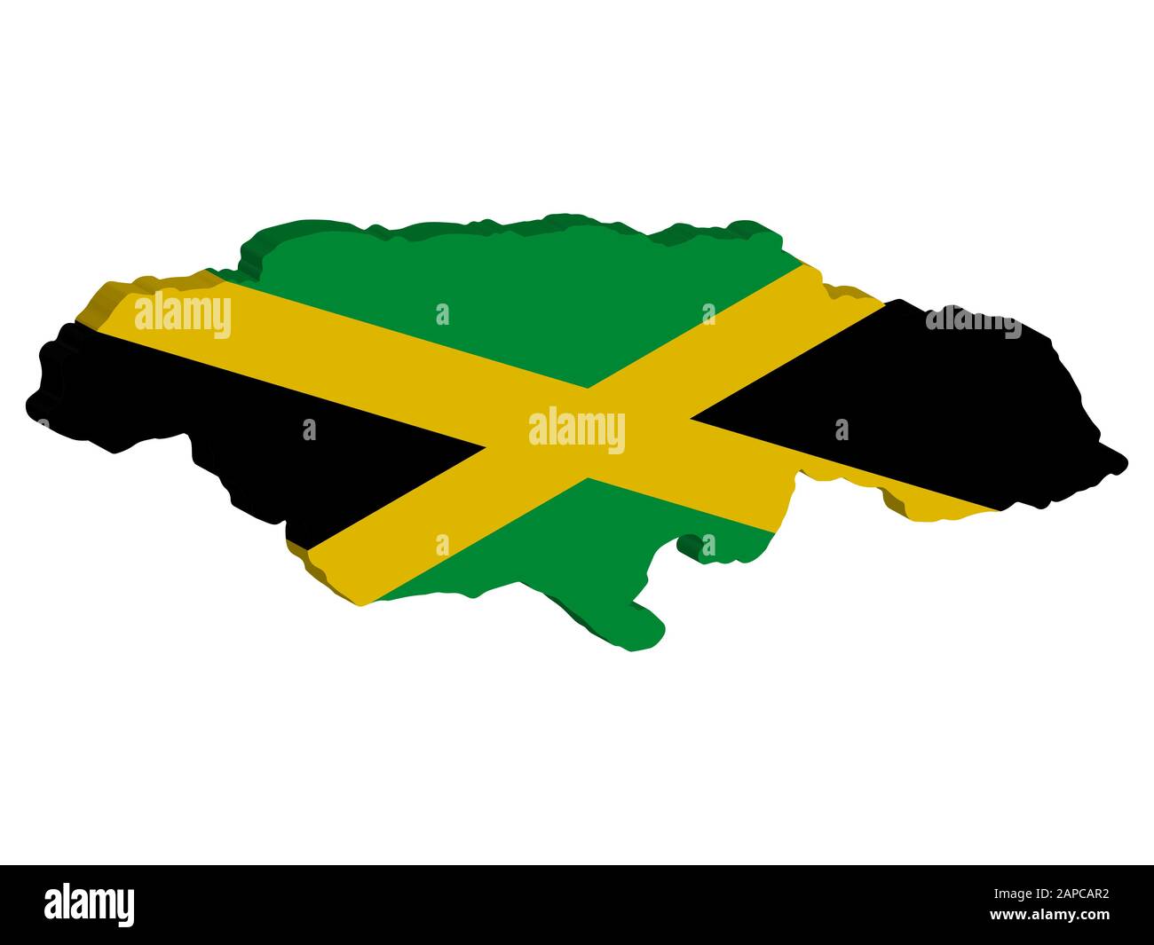 Jamaica Map flag Vector 3D Stock Vector Image & Art - Alamy
