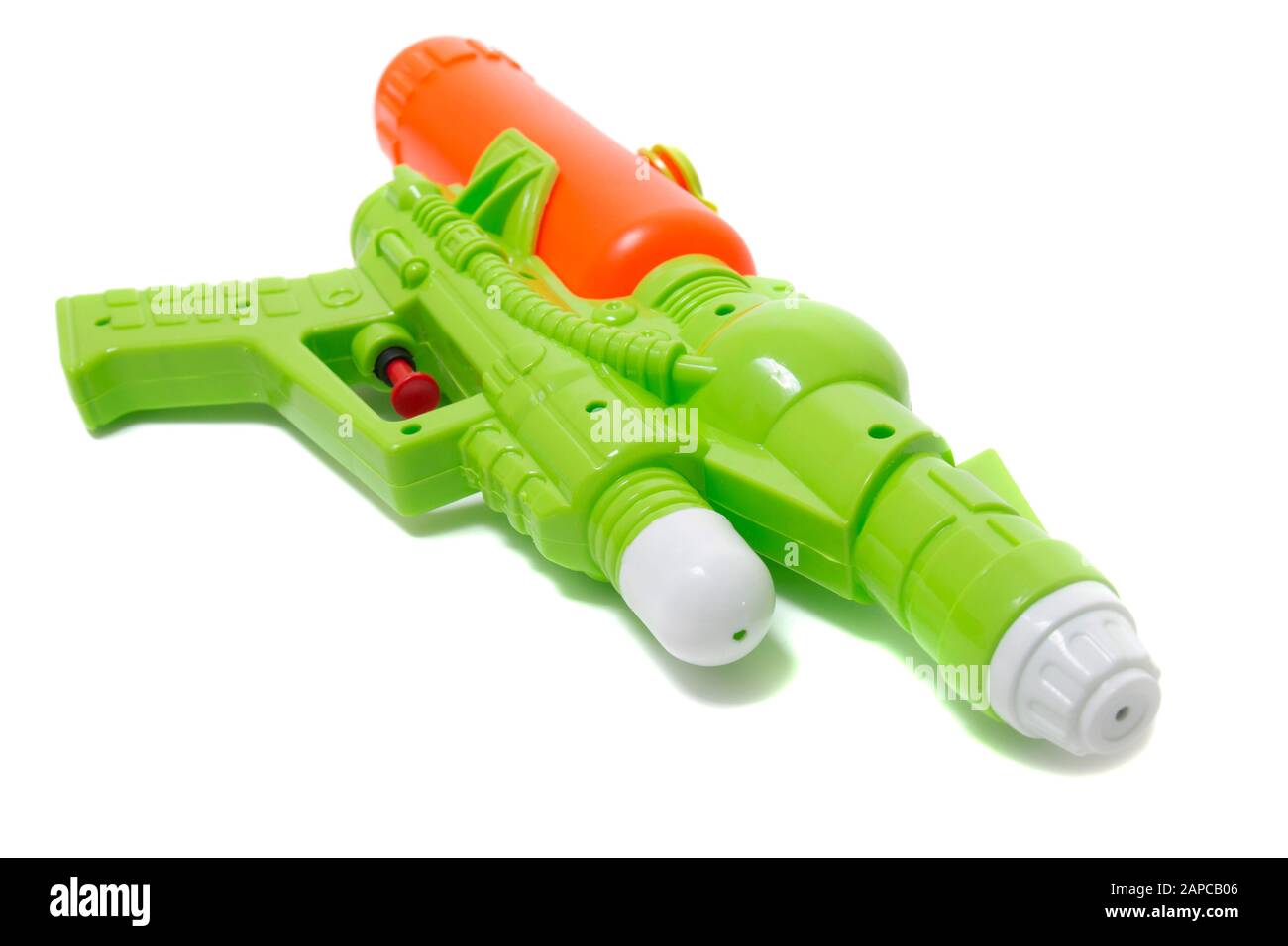 Colorful plastic water gun isolated on a white background Stock Photo ...