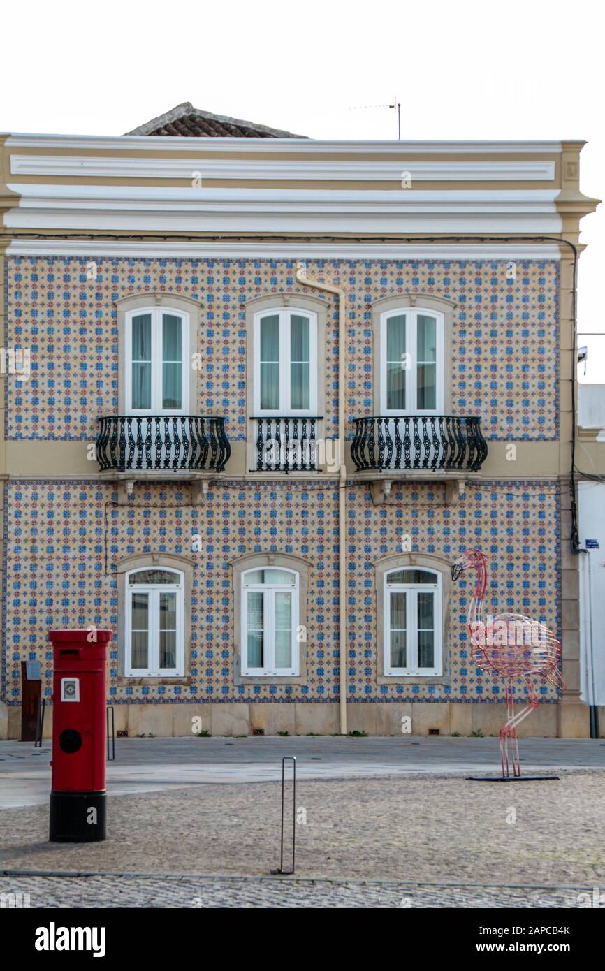 View of the typical beautiful architecture on buildings of portuguese ...