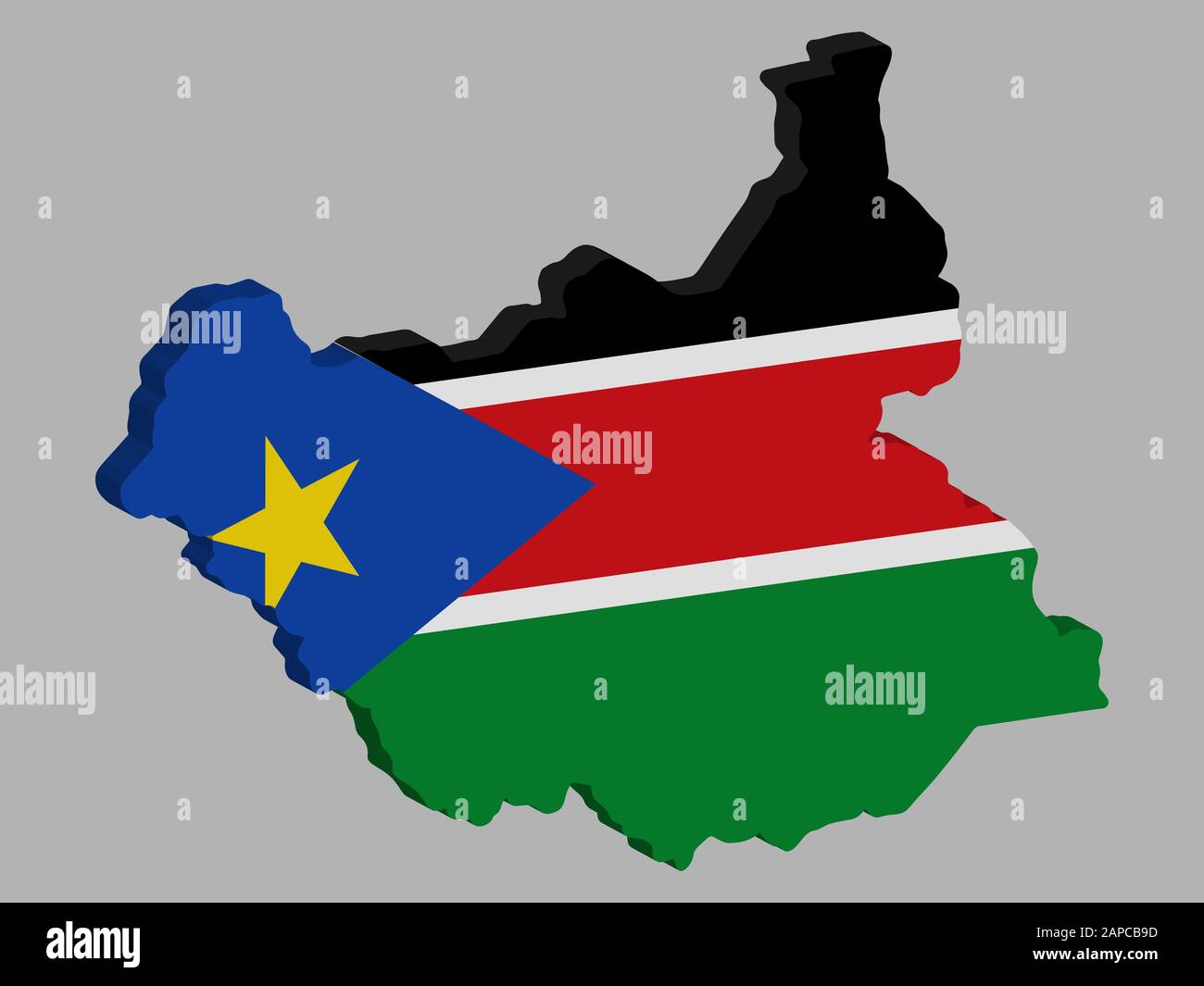 South sudan eps map hi-res stock photography and images - Alamy