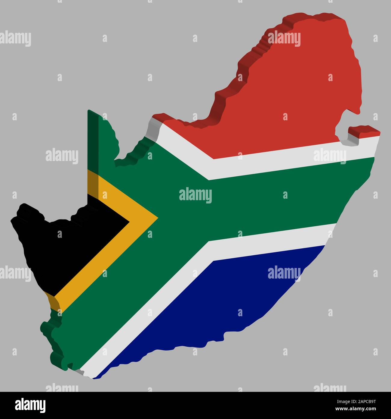 South Africa Map flag Vector 3D Stock Vector Image & Art - Alamy