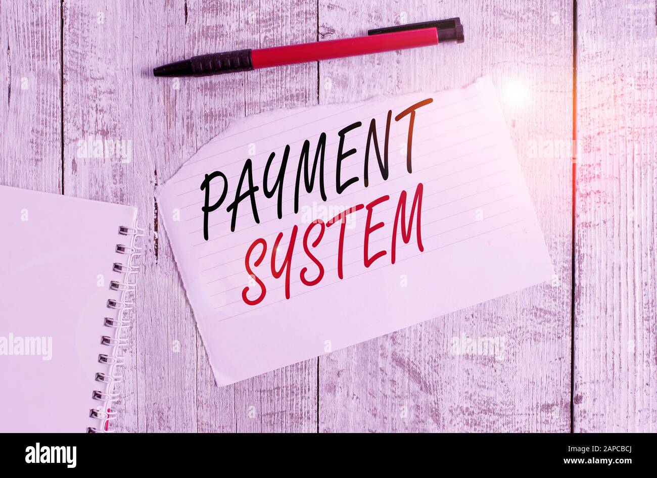 Writing note showing Payment System. Business concept for a system used ...