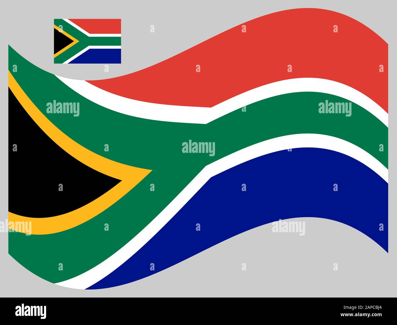 Wavy south african flag hi-res stock photography and images - Alamy