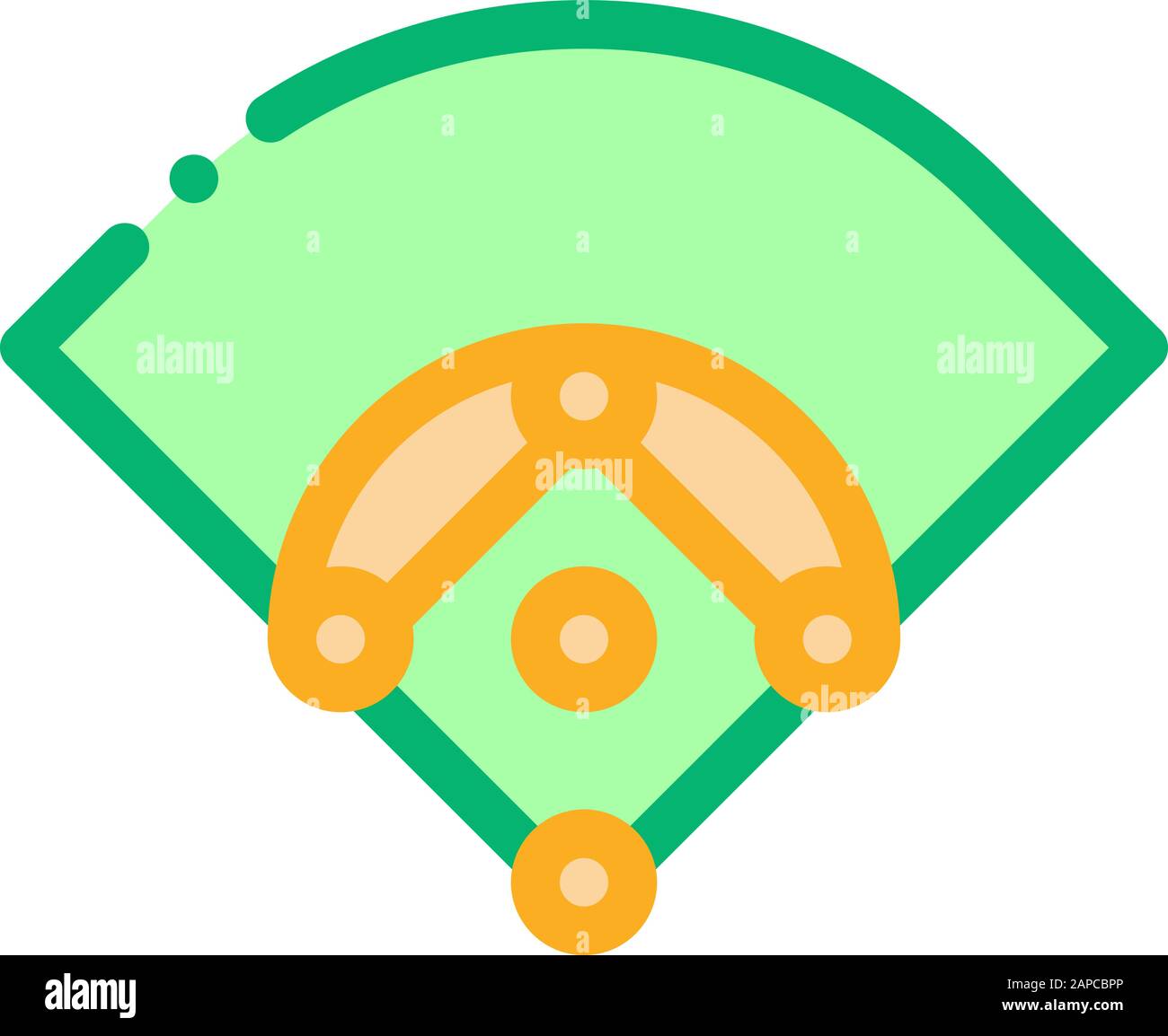 Baseball Field Icon Vector Outline Illustration Stock Vector Image ...