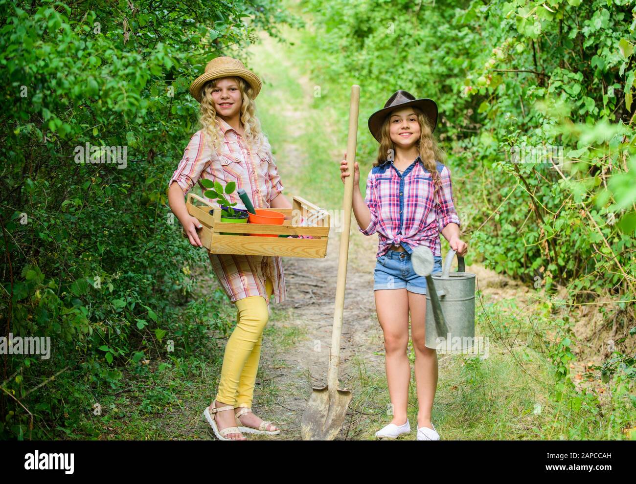 we love gardening. farming and agriculture. spring country side. earth ...