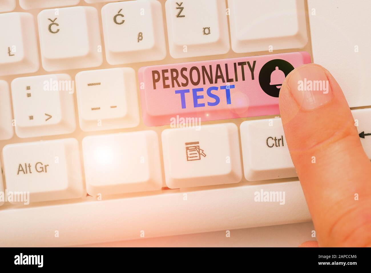 Handwriting text Personality Test. Conceptual photo A method of ...