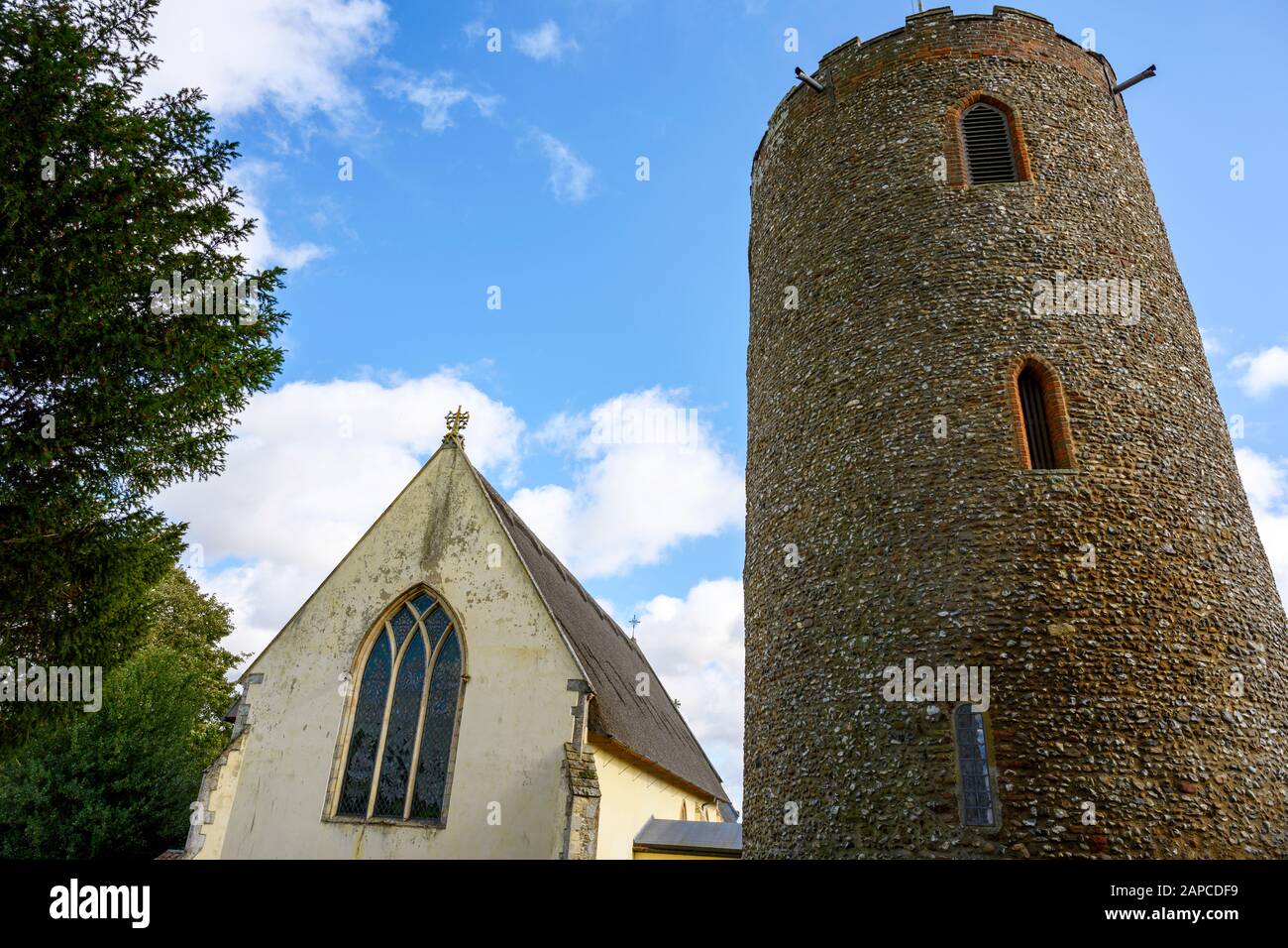 St Andrew's church Bramfield Suffolk England Stock Photo - Alamy