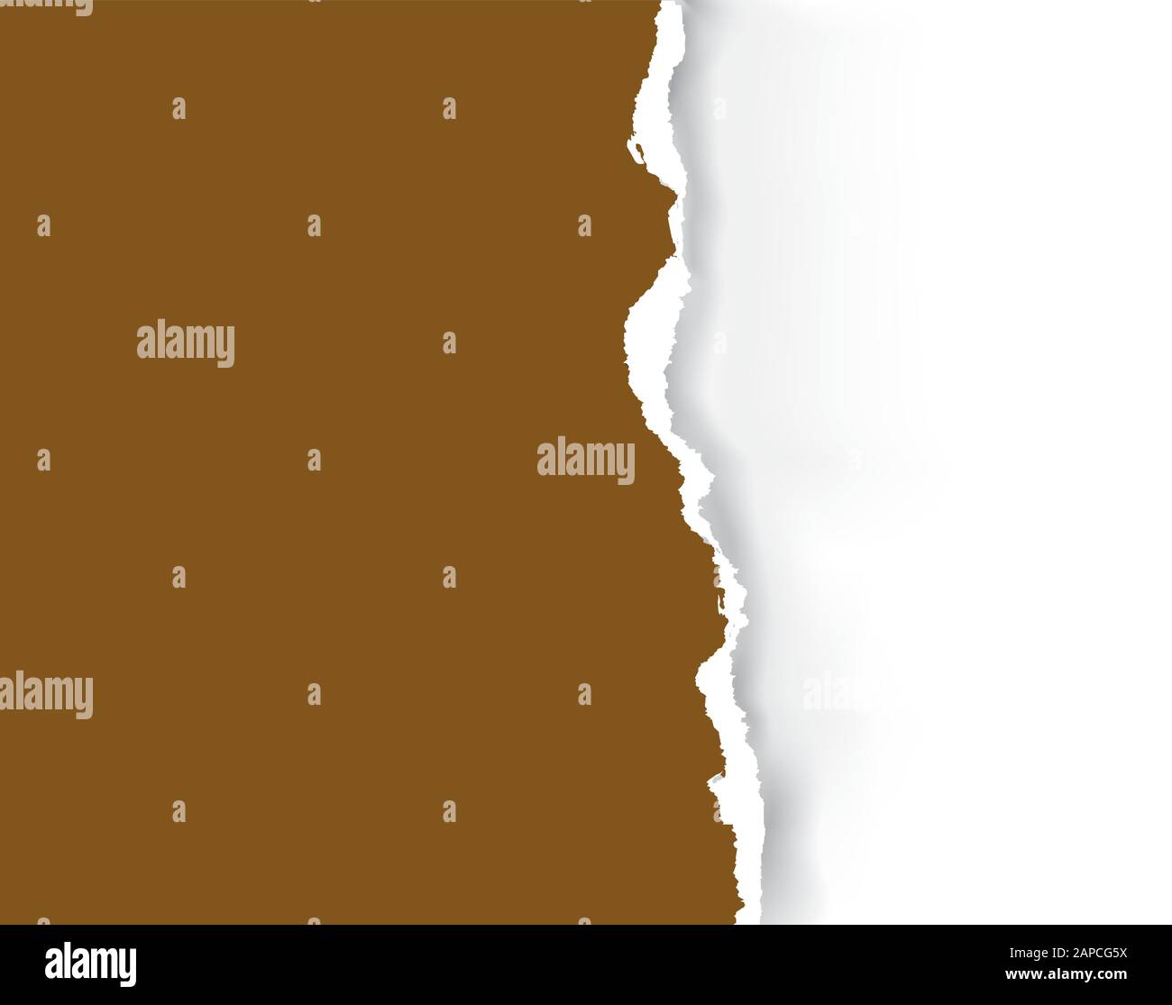 Brown Ripped paper background. llustration of brown torn paper with ...