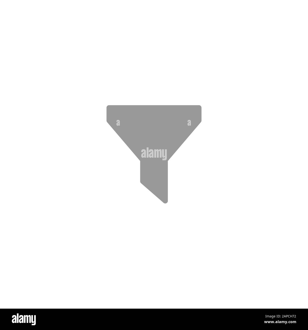 grey data filter silhouette. flat data funnel icon. isolated on white ...