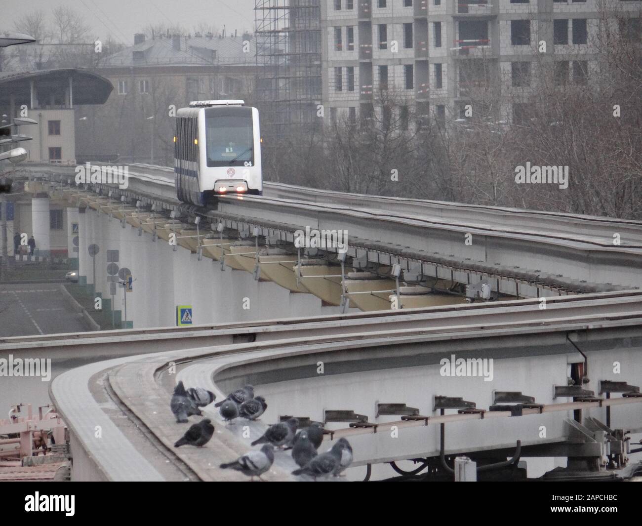 The Moscow Monorail in operation, Moscow, Russia Stock Photo - Alamy