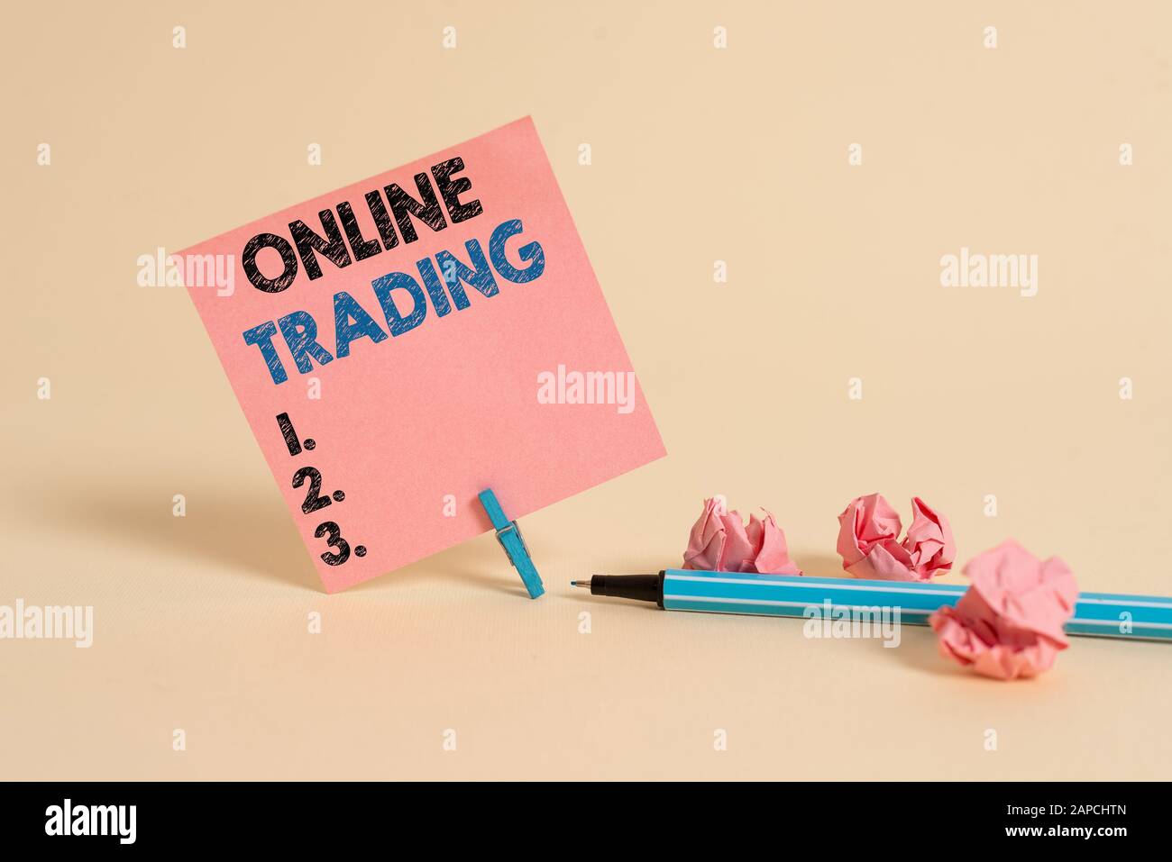 Text sign showing Online Trading. Business photo showcasing the buying ...