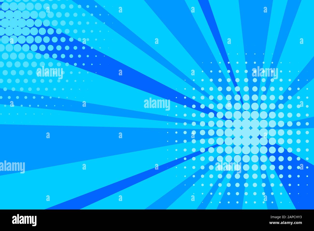 Comic blue sunbeam background retro pop art style cartoon Stock Vector ...