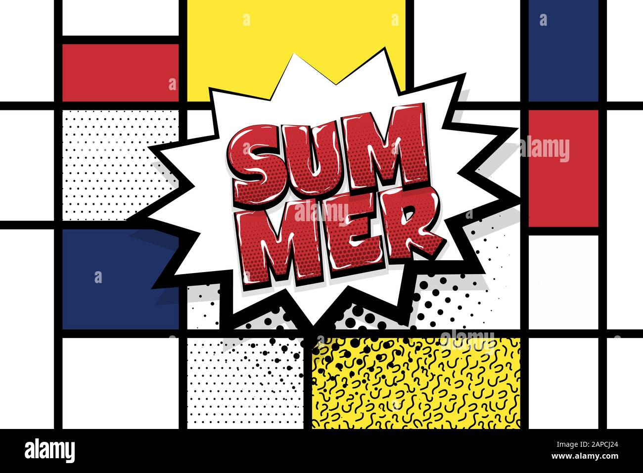 Summer comic text speech bubble pop art Stock Vector Image & Art - Alamy