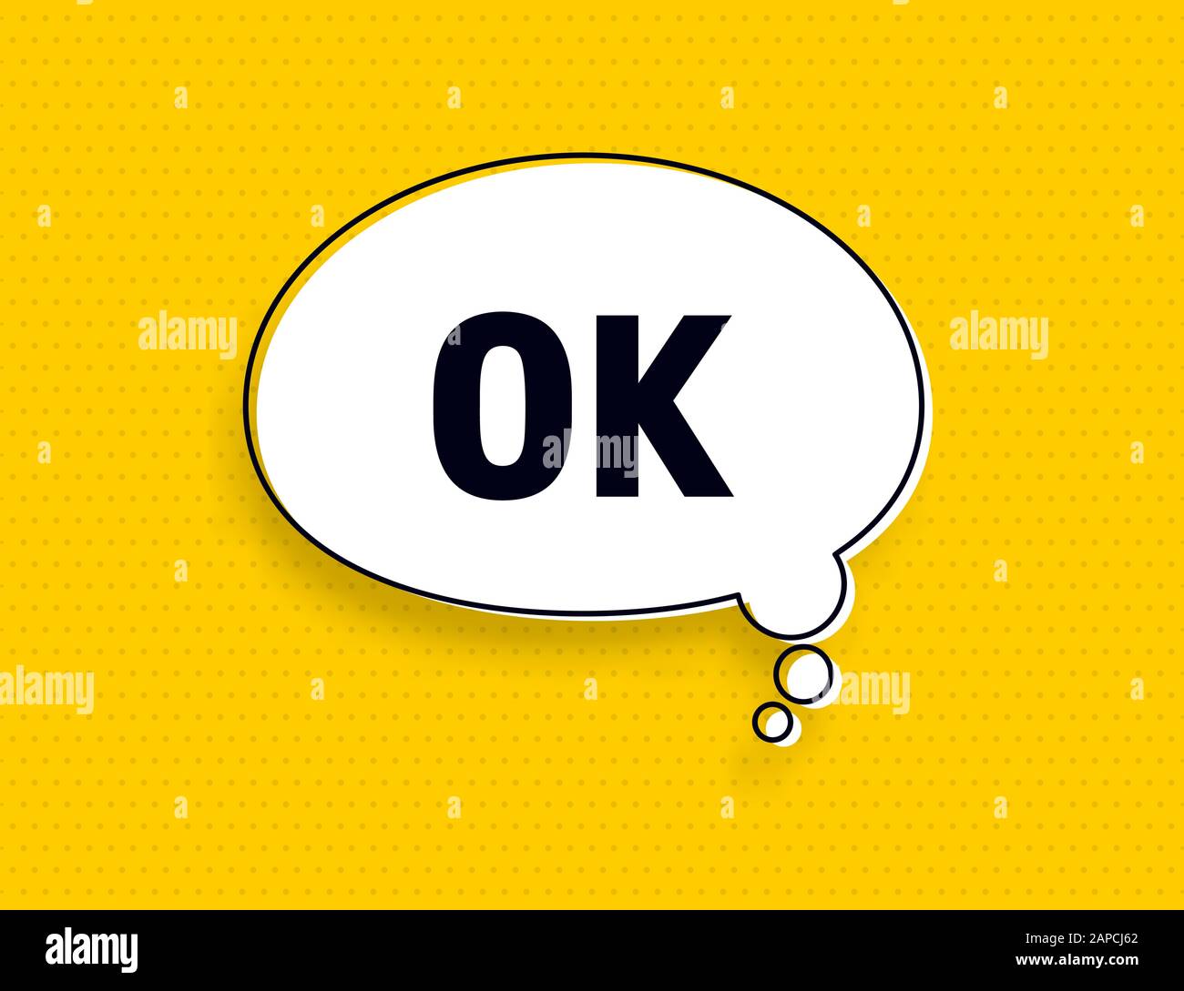 Ok speech bubble banner pop art memphis style Stock Vector Image & Art ...