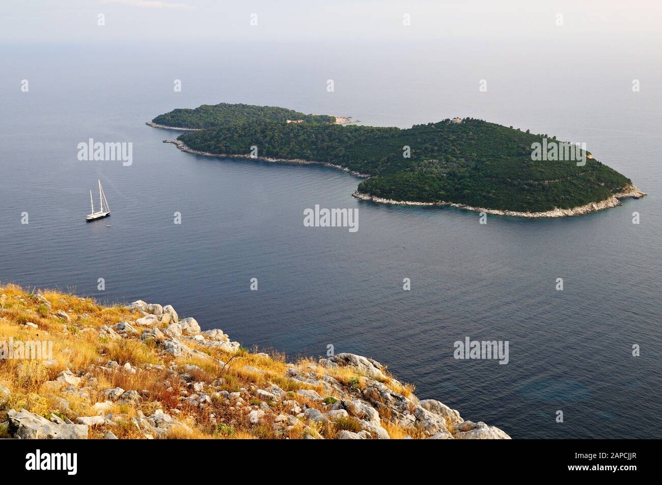 Aerial lokrum island hi-res stock photography and images - Alamy
