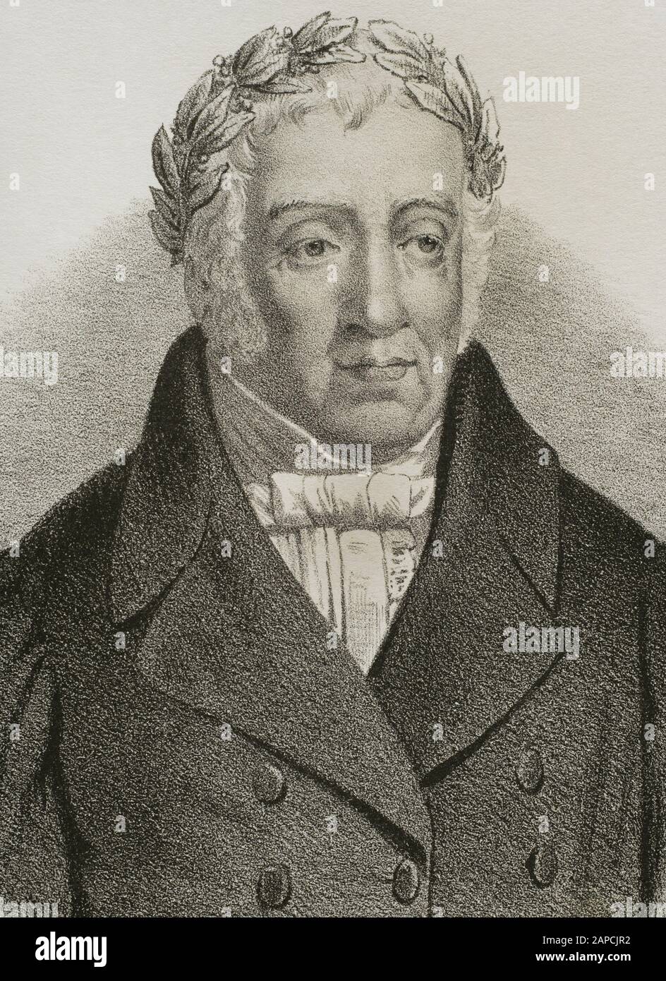 Manuel Jose Quintana (1772-1857). Spanish poet. Drawing by Santiago ...