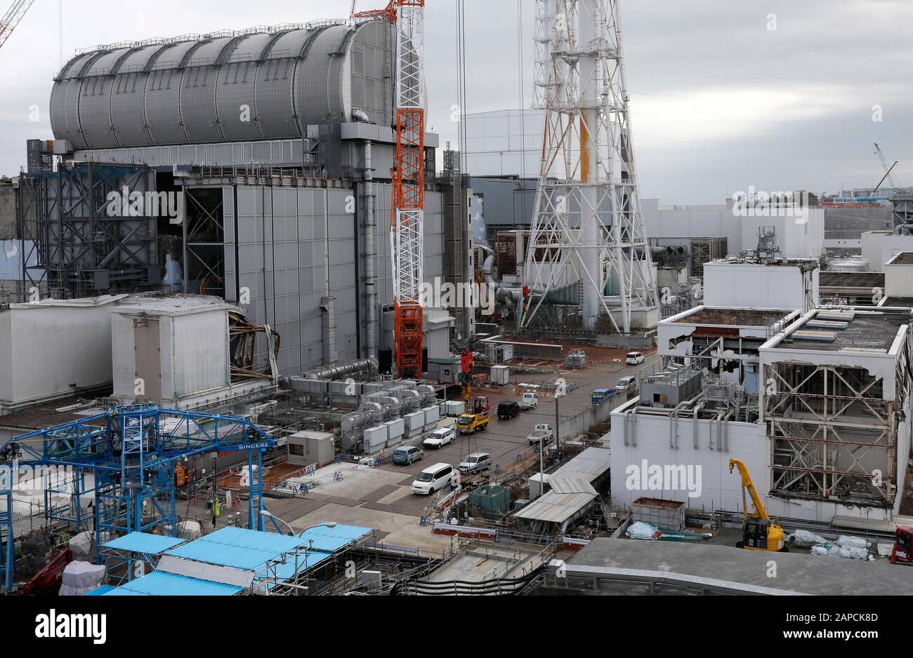 January 22, 2020, Okuma, Fukushima, Japan: Unit 3 (L) and Unit 4 (C ...