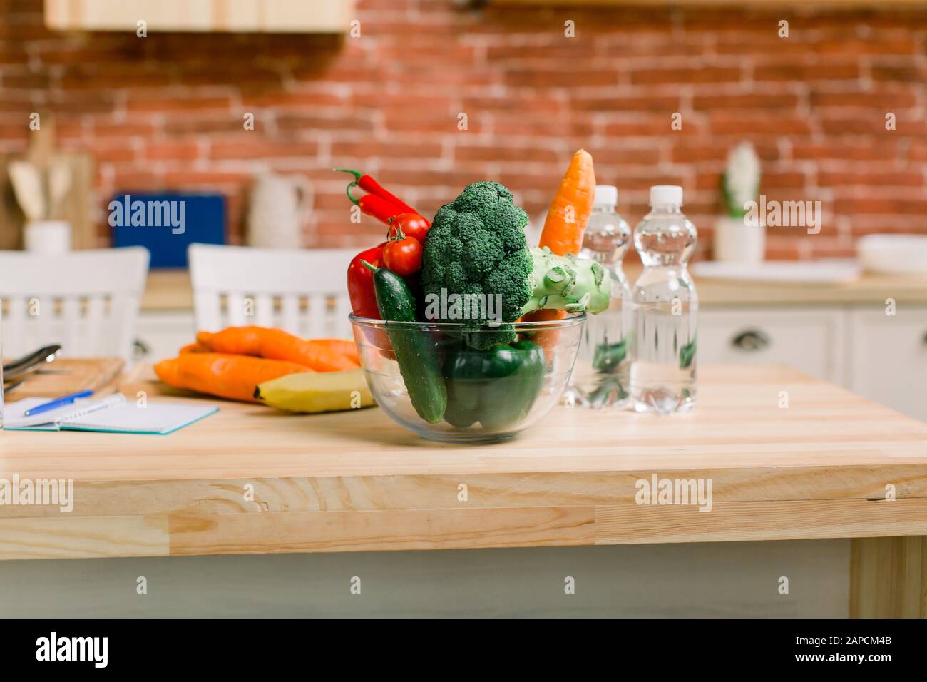 healthy eating and diet concept - natural food on table Stock Photo - Alamy