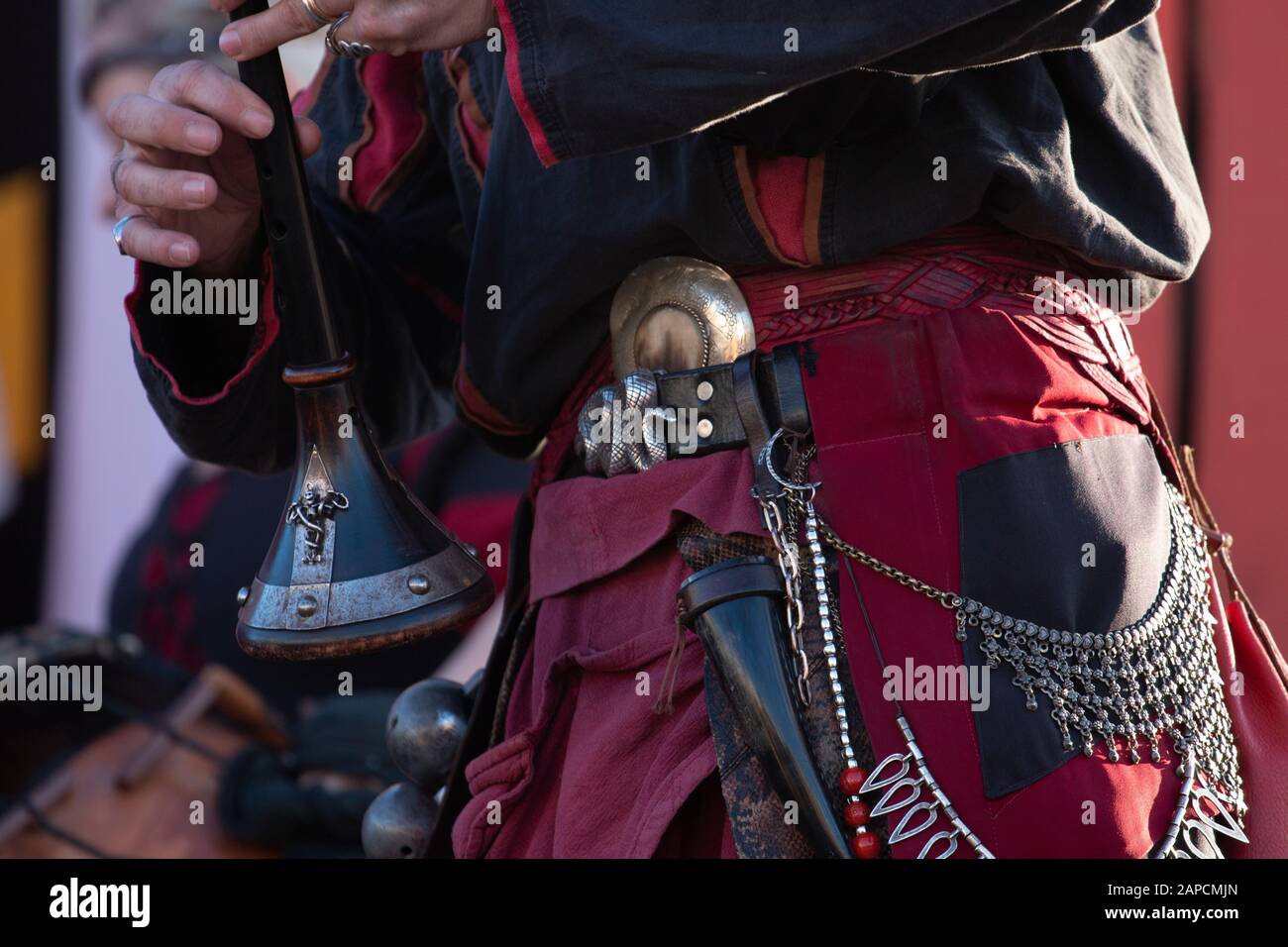 Cool detailed medieval type bagpipe musical instrument Stock Photo - Alamy