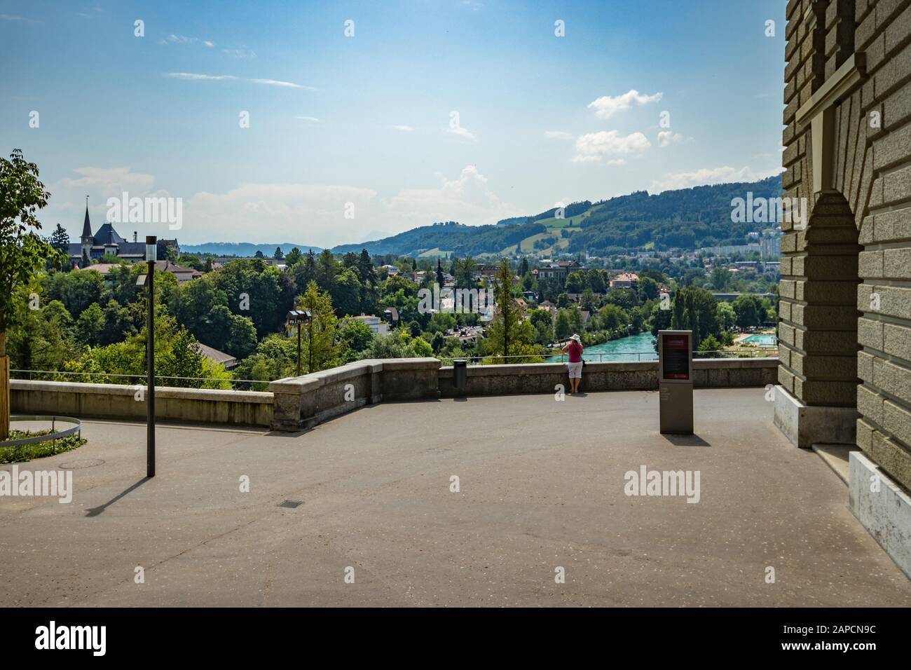 Bern, Switzerland - July 26, 2019: Panoramic view at sunny summer day ...